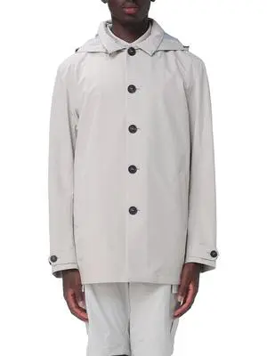 SAVE THE DUCK Short Technical Fabric Raincoat With Removable Hood - Beige