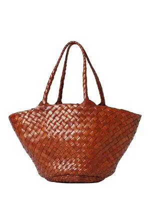 Dragon Diffusion Dragon Diffusion Woven Leather Shoulder Bag Brown