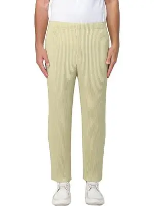 Issey Miyake Homme Plissé Pleated Slim Fit Trousers - Green