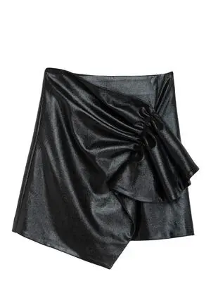 DOLORES PROMESAS Draped Mini Skirt - Black
