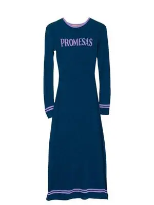 DOLORES PROMESAS Promesas Marta Midi Dress - Blue