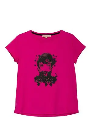 Dolores Promesas Fuchsia Illustrated T-shirt - Pink