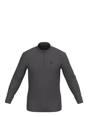 AORA ATHLETICS Half Zip Long Sleeve Eco-friendly Activewear Shirt - Grey