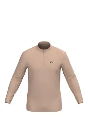AORA ATHLETICS Half Zip Long Sleeve - Brown
