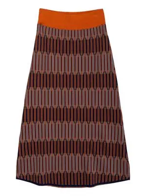DOLORES PROMESAS Dolores Promesas Geometric Print Midi Skirt