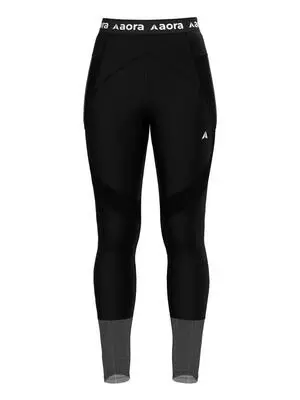 AORA ATHLETICS Mesh Performance Eco-friendly Tights For – Sculpting High-support Leggings With Breathable Mesh Panels - Black