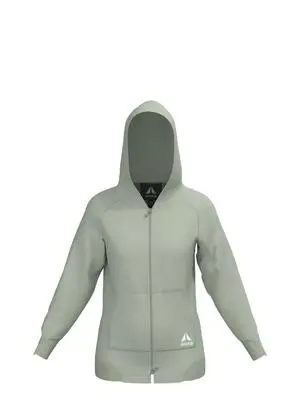 Aora Athletics Oversized Eco-friendly Zipper Hoodie - Green