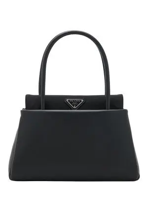 Prada Passage Nylon And Leather Top Handle Bag - Black