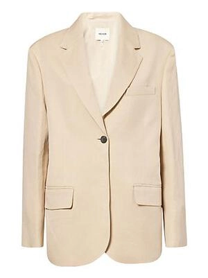 ME+EM Icon Oversized Linen-blend Blazer - Warm Stone