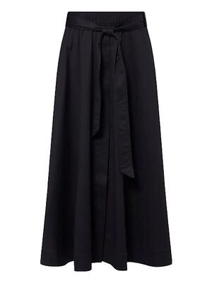 ME+EM Belted A-line Maxi Skirt - Black