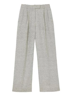 REISS Ezra Straight-leg High-rise Linen-blend Trousers - Neutral
