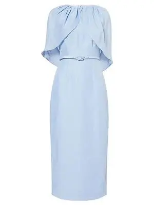 Roland Mouret Cape Effect Midi Dress - Blue