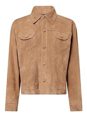 FRAME Suede Utility Jacket - Chai