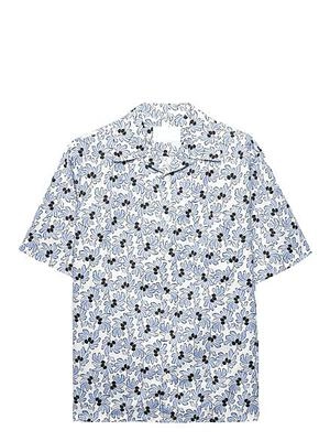 PRADA Printed Cotton-blend Bowling Shirt L