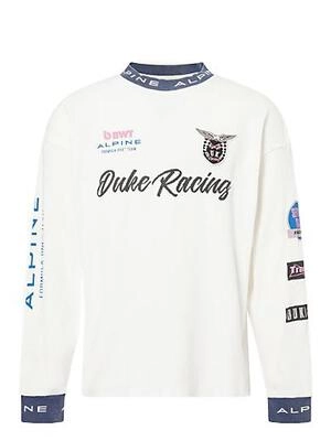 DUKE + DEXTER Alpine Formula One Cotton T-shirt - White