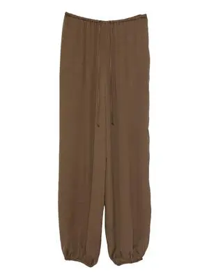 FORTE_FORTE Silk Blend Trousers - Brown