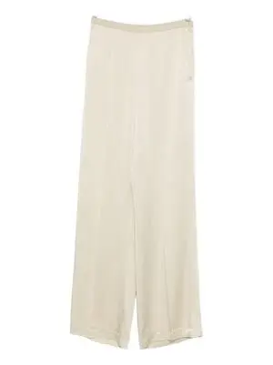 FORTE_FORTE High-waisted Wide-leg Trousers - Beige
