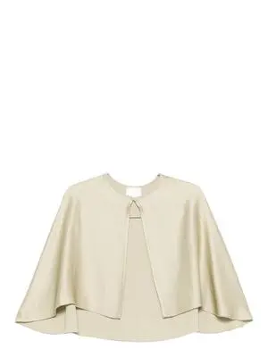 FORTE_FORTE Cape Shirt - Beige