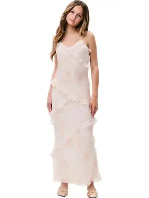 LoveShackFancy Tween Silk Mini Rialto Dress - Sundown Hazel