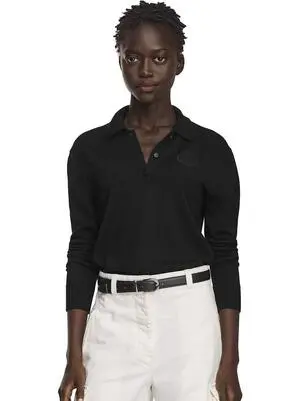 Canada Goose Melrose Knit Long Sleeve Polo - Black