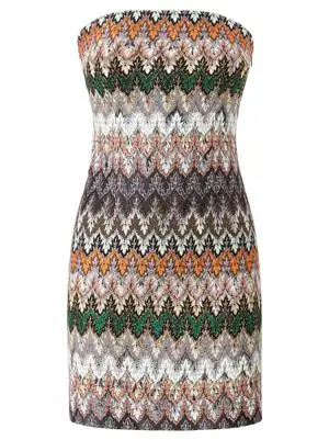 Missoni Viscose And Cotton Lamé Lace Motif Mini Dress - Multicoloured