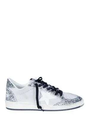 GOLDEN GOOSE Glitter-infused Star Sneakers For - Grigio