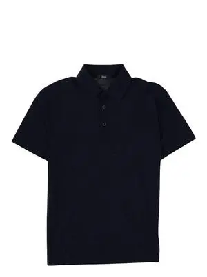 Herno 100% Cotton Polo Shirt Made In Romania - Blue