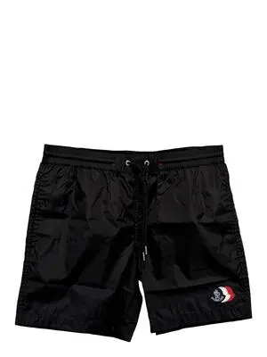 Moncler Logo Patch Swim Shorts - Black