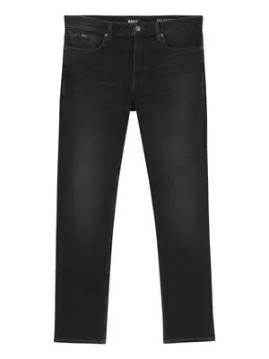 BOSS Slim-fit Stretch Cotton Blend Jeans - Black