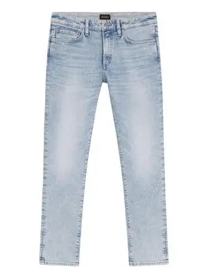 BOSS Slim-fit Jeans In Silk-blend Denim - Light Blue