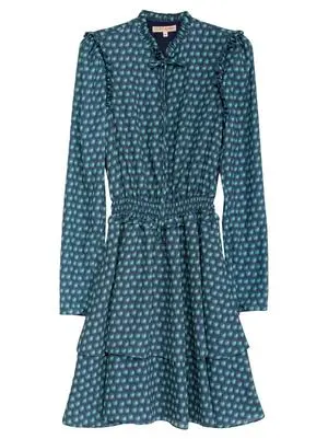 DOLORES PROMESAS Geometric Print Dress - Blue