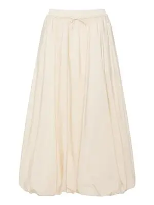 Max Mara Long Water-repellent Canvas Skirt - Ivory
