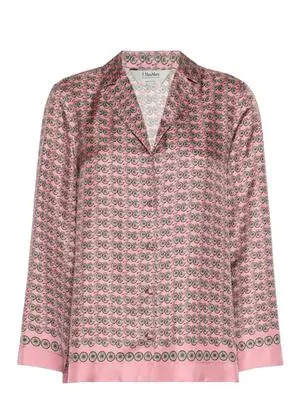 Max Mara Printed Silk Shirt - Pink