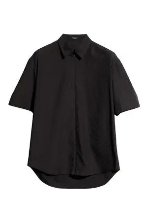 Gucci Gg Cotton Poplin Zip Shirt Grey