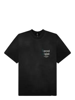 REPRESENT Private Members Stained T-shirt - Black