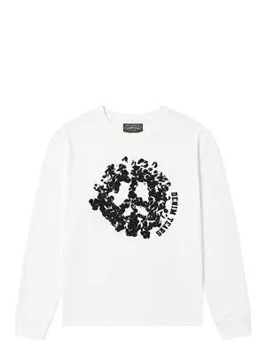 DENIM TEARS Peace Wreath Long-sleeve T-shirt - White