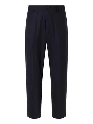 Nn07 Straight-leg Wool-blend Trousers - Navy