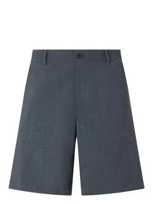 Paul Smith Checked Wool-blend Seersucker Shorts - Gray