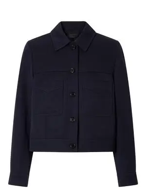 NILI LOTAN Susannah Virgin Wool Jacket - Navy