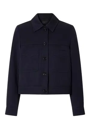 NILI LOTAN Susannah Virgin Wool Jacket - Navy
