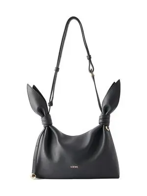 Loewe Knotted Leather Shoulder Bag - Black