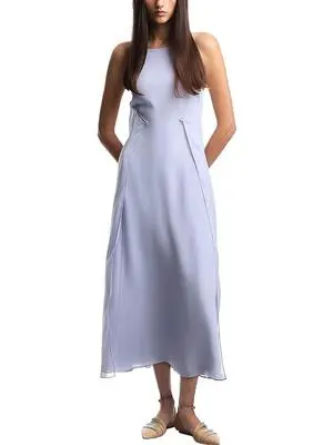 Emporio Armani Techno Georgette Midi Dress - Iris