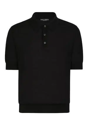 Dolce & Gabbana Extra-fine Cashmere Polo-shirt - Black