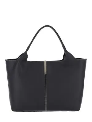 TOD'S Medium Leather Tote Bag - Black