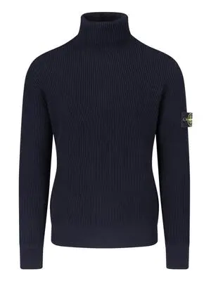 Stone Island Virgin Wool Sweater - Blue