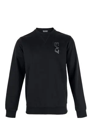 Emporio Armani Round Neck Logo Sweater - Black
