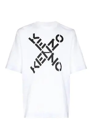 Kenzo T-shirt With Round Neck And Short Sleeves - White
