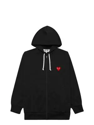 Comme Des Garçons Logo Hooded Sweater - Black
