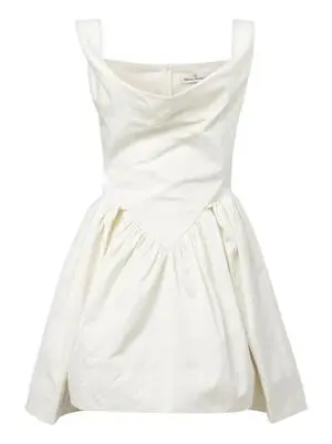VIVIENNE WESTWOOD Draped Zip Up Mini Dress - White
