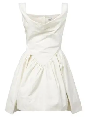 VIVIENNE WESTWOOD Draped Zip Up Mini Dress - White